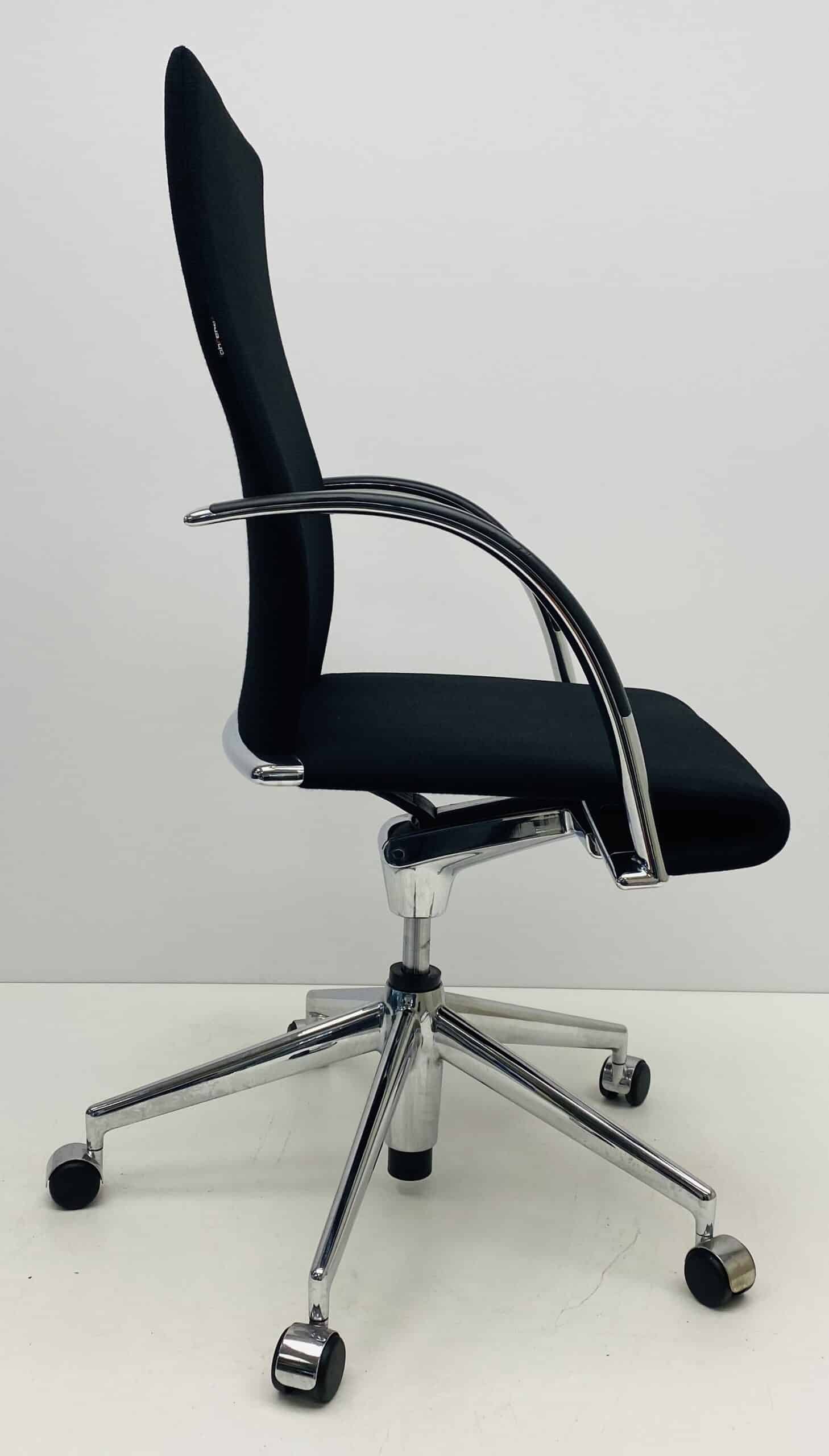 Vergaderstoel Ahrend 350 zwart | Gebruiktebureaustoel.nl