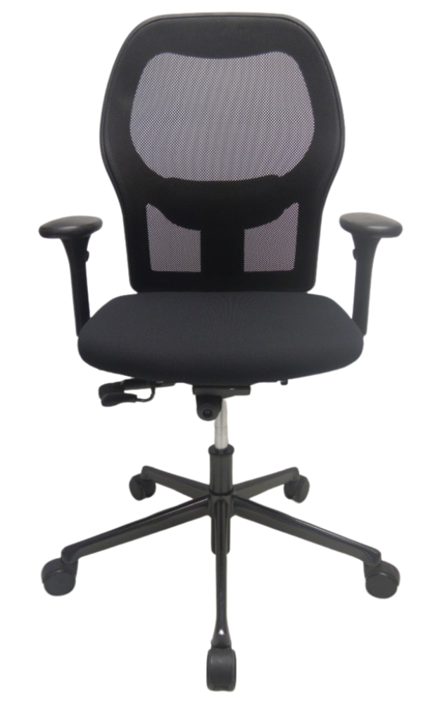 Bureaustoel Ahrend 160 zwart voetkruis | Gebruiktebureaustoel.nl